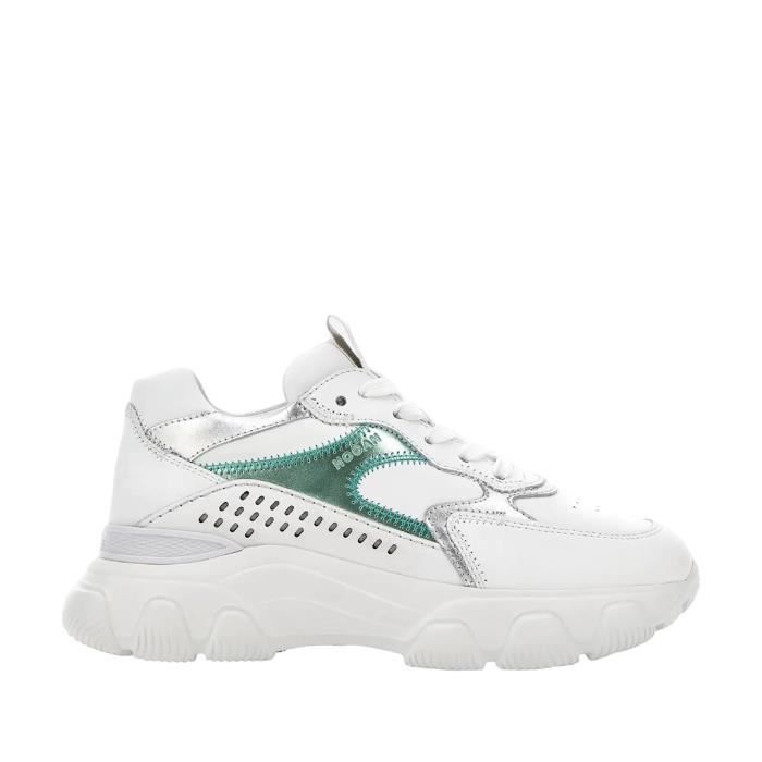 BASKETS HOGAN, CUIR 100%, couleur BLANC, Semelle en caoutchouc, SS23 ...