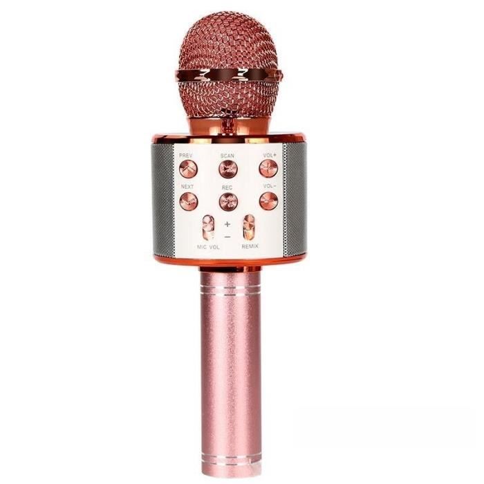 Microphone de karaoké pour enfants,micro de karaoké sans fil Bluetooth pour chanter,portable ...