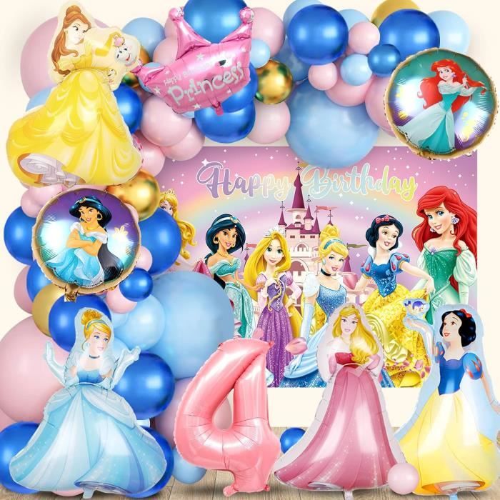 Decoration Anniversaire Princesse 4 Ans, Princesse Ballon, Princesse ...