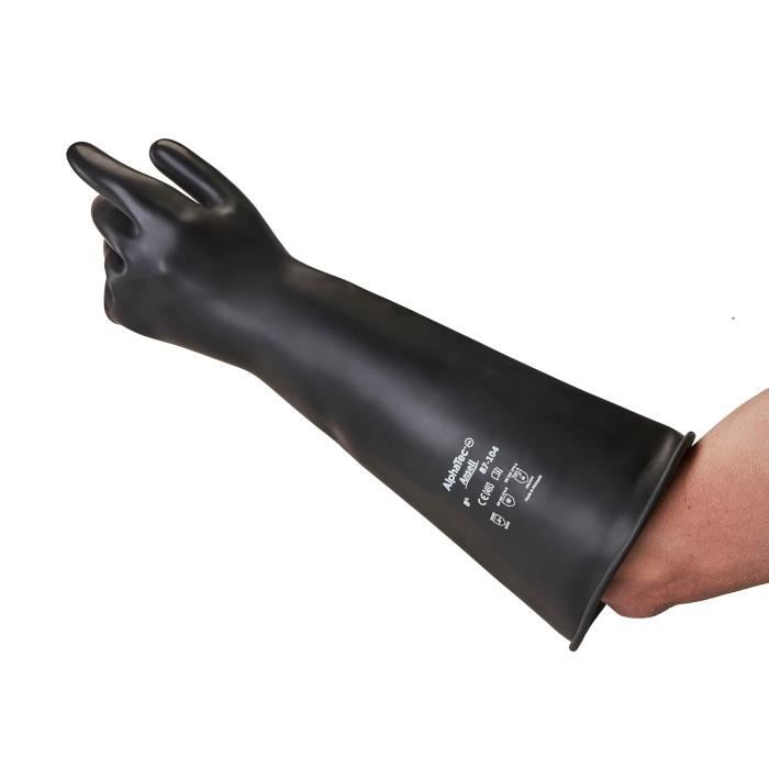 Gants De Protection Chimique En Latex Alphatec 87-104, Gants Chimiques Réutilisables Pour L ...