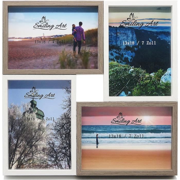 Cadre Photo Collage Pour 4 Photos, Collage De Photos En Bois Mdf Avec ...