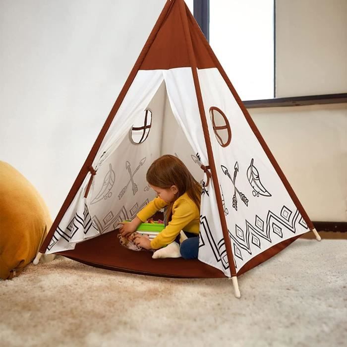 Tipi Tente pour enfants | Tente de jeu pliable style indien exotique ...