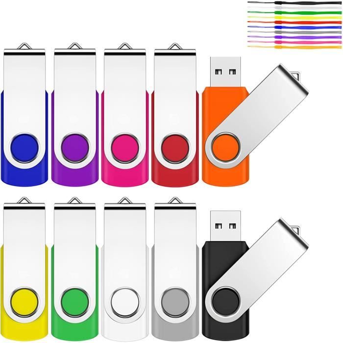 JEVDES Cle USB 32 Go Lot de 10 Clef USB 2.0 Clé USB 32GB Cléf USB ...