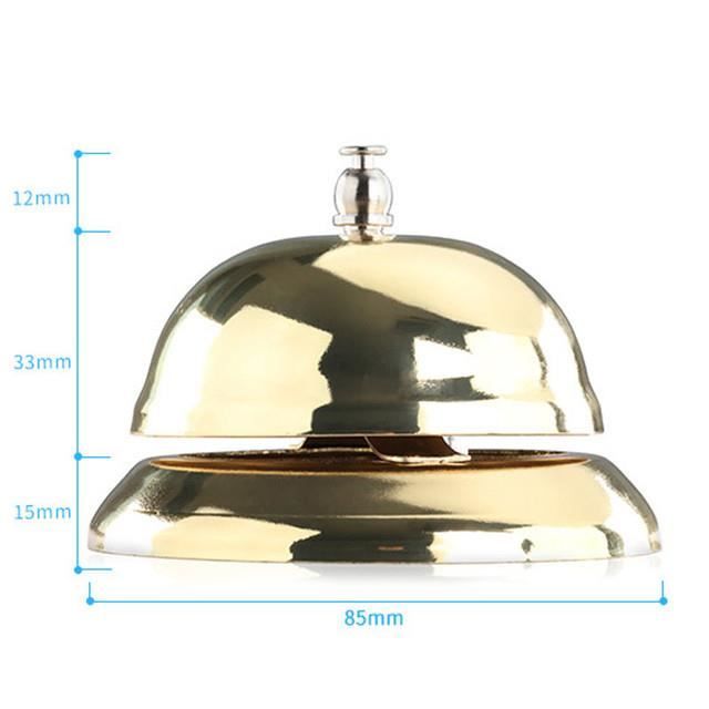 CLOCHE DE SERVICE,Golden 8.5xH6cm--Comptoir de cuisine'hôtel 1 pièce ...