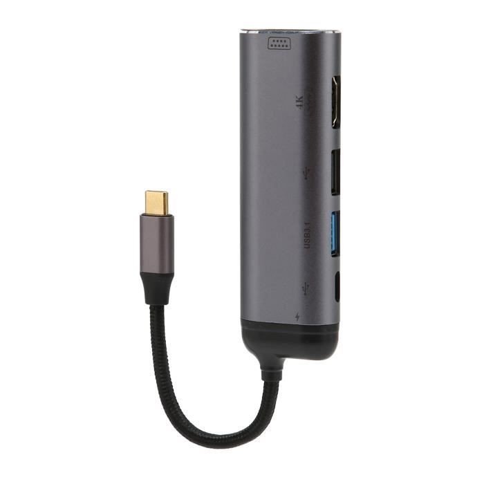 Concentrateur USB C 6 en 1 6 en 1 USB C Hub Type C mâle vers VGA HD Interface multimédia USB3.1 ...