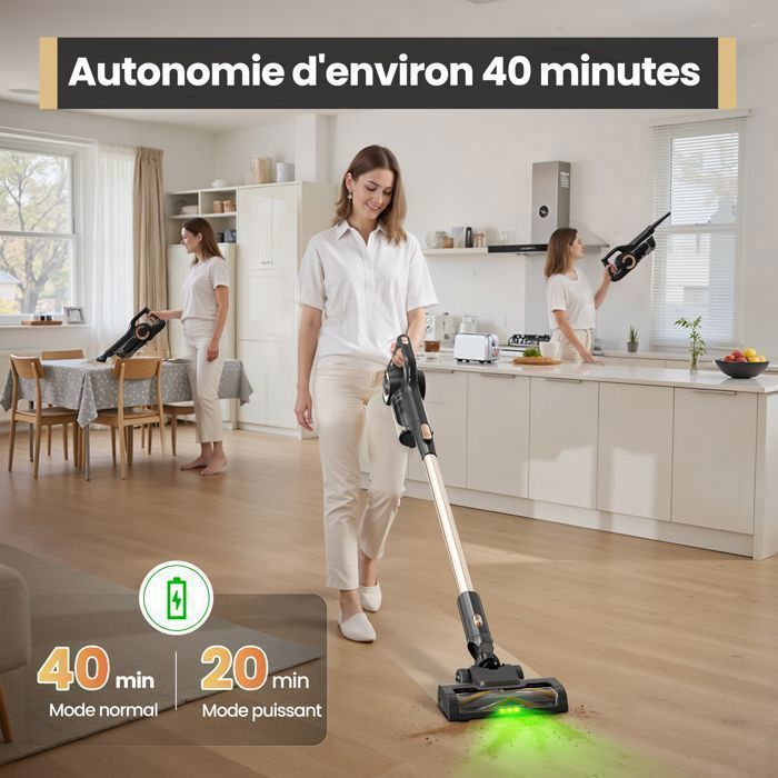 Aspirateur Balai Sans Fil LAMZIEN V9PRO - 35kPA - 40min d’autonomie ...