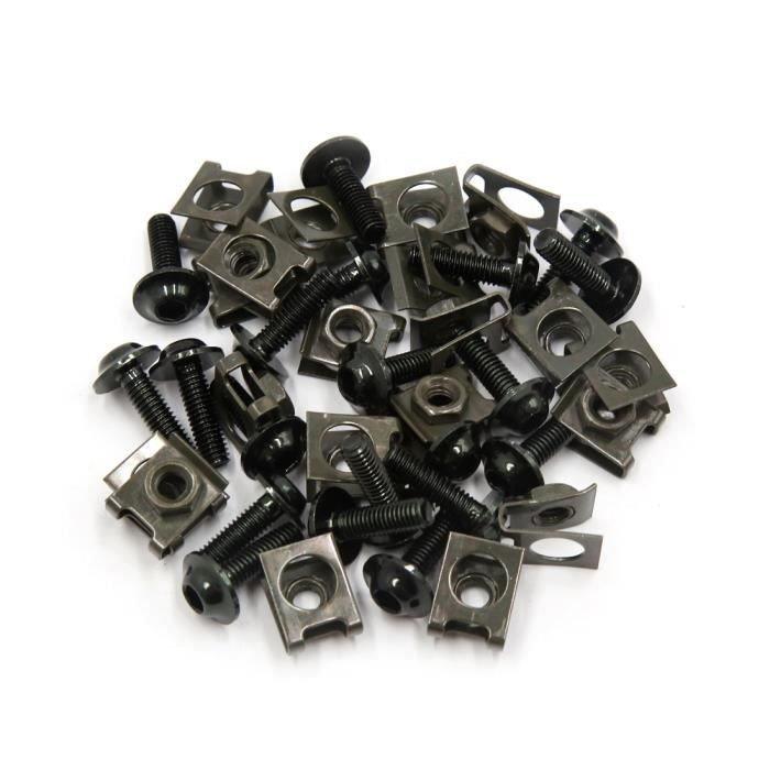 SOURCING MAP M6 Vis hexagonale écrous clip fixation boulon carénage ...
