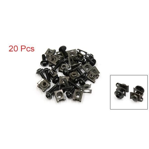 SOURCING MAP M6 Vis hexagonale écrous clip fixation boulon carénage ...
