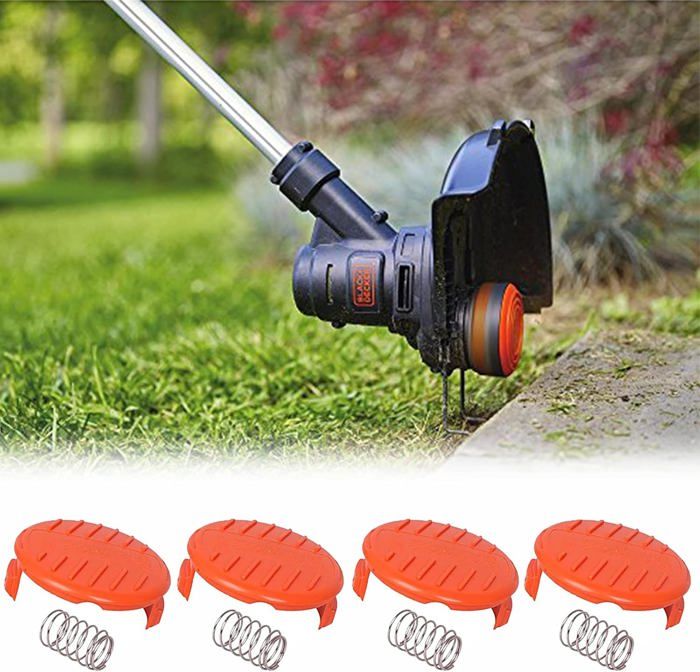 Pack de 4 couvertures, Line Cap, Cover Springs for Trimmer Spool, Black ...