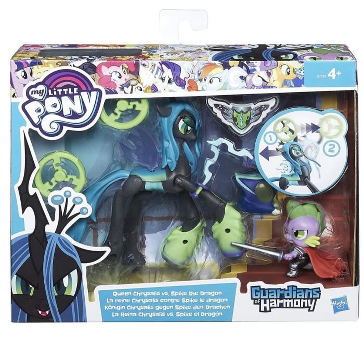 My Little Pony Guardians of Harmony Queen Chrysalis Spike le Dragon ...