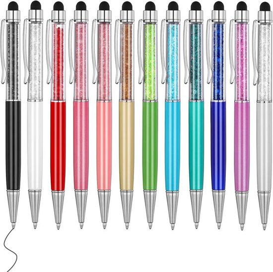 Cute stylo scintillant 2 en 1 stylo Diamant Cristal ultra mince et ...