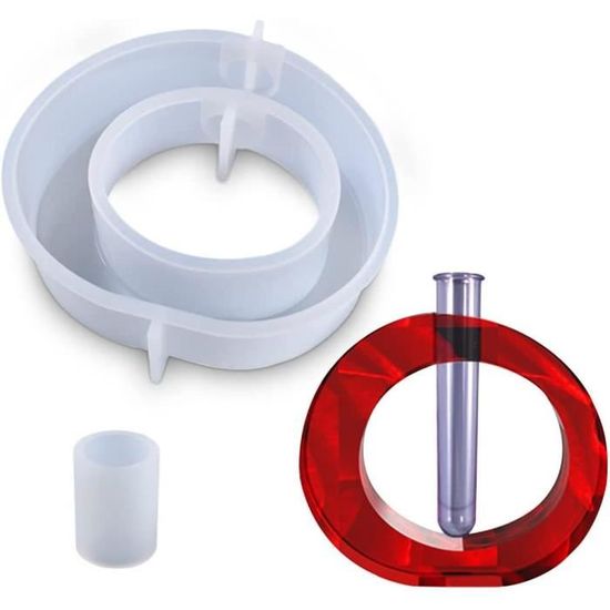 2 Ensemble de Moule en résine réutilisable Silicone fleur coulée à la ...