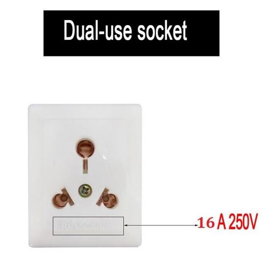 Prise électrique,Fiche d'alimentation à trois pôles, blanc, standard australien, 16A-10A 250V ...