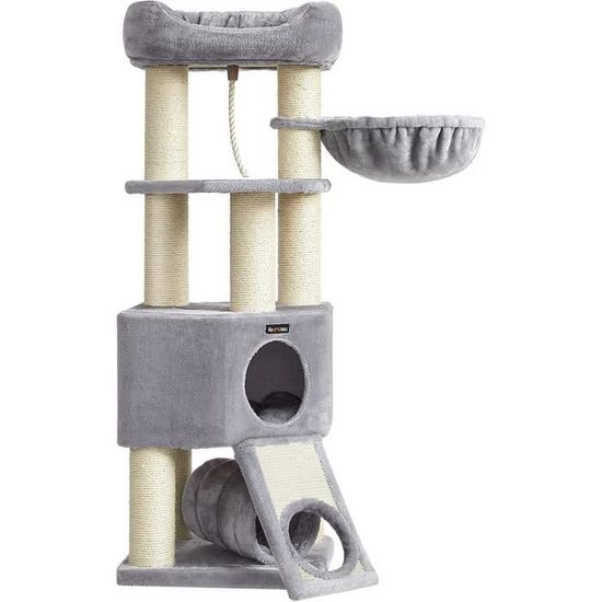 FEANDREA Grand Arbre à Chat, Tour de Jeux Taille M, Griffoir, 50 x 50 x ...