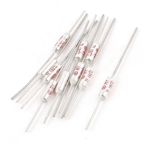 FUSIBLE sourcingmap® 10 Pièces RY TF 192 Degrés Celsius Coupure Fusible Thermique AC 250V 10A ...