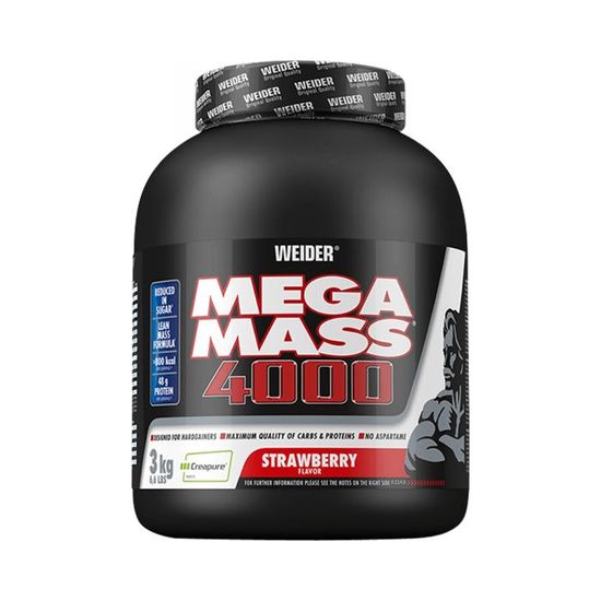 WEIDER Pot de Mega Mass 4000 Fraise 3kg - Cdiscount Sport