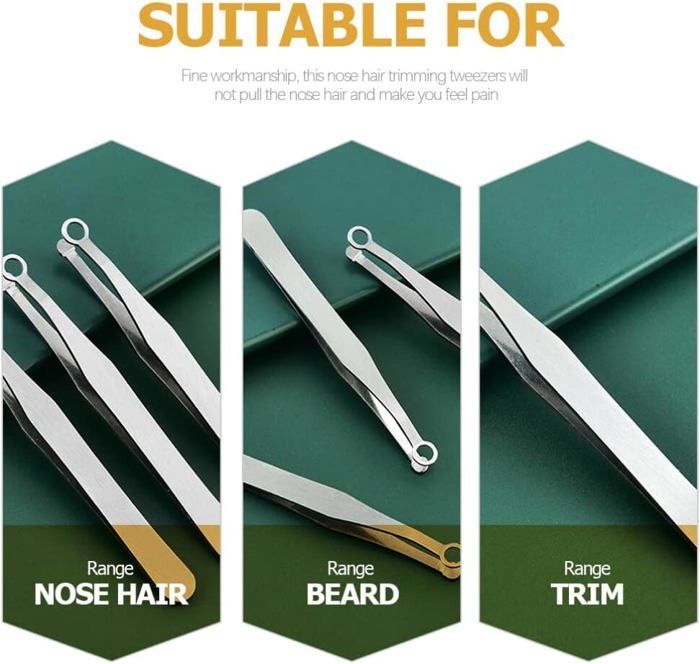 1 Jeu Nez Rond Tondeuse Nasale En Acier Inoxydable Tondeuse À Poils De ...