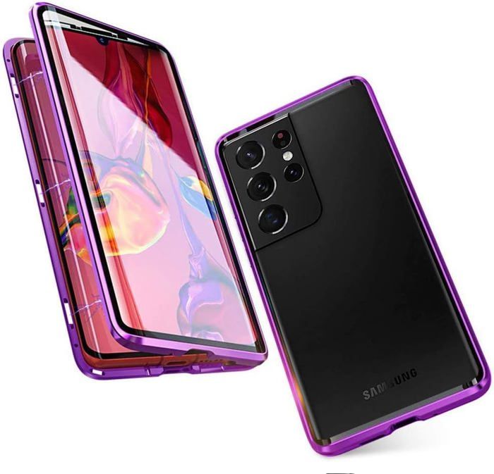 Coque pour Samsung Galaxy S21 Ultra 5G, Coque d'adsorption magnétique ...