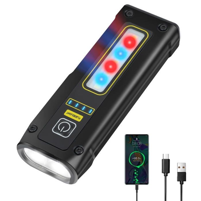 Mini lampe torche LED rechargeable par USB,lampe de poche LED super ...