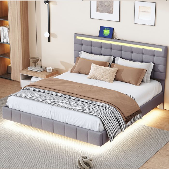 Structure de lit Nouveau lit rembourré Premium sense 160 x 200 cm ...