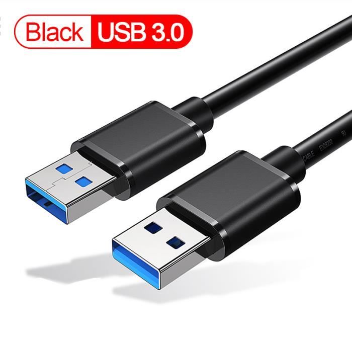 1m - Balck USB 3.0 - Câble rallonge de type A à double prise USB 3.0 ...