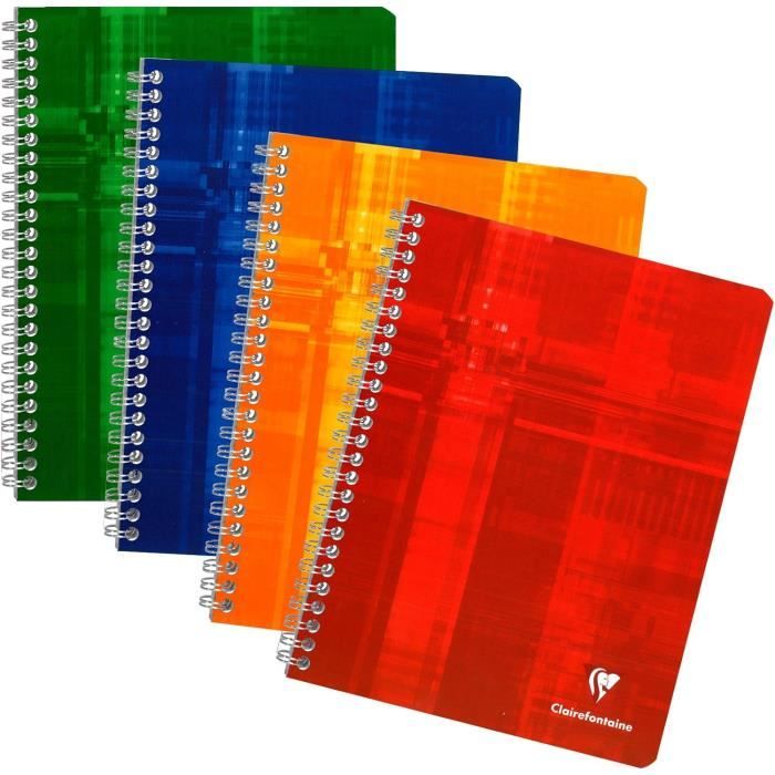 Cahiers, Bloc-Notes Cahier À Spirales Vert 17X22Cm 100 Pages Séyès ...