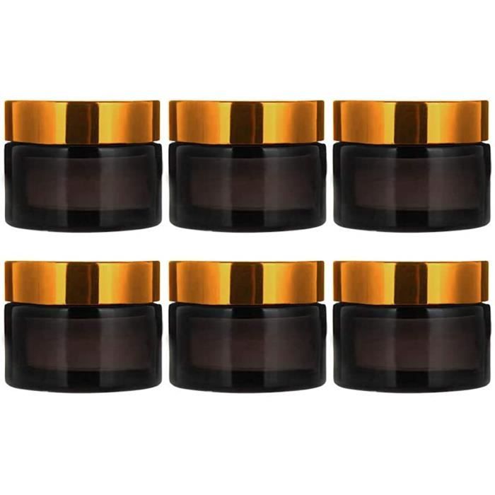 AJW-Pots en Verre Ronds 30ml (6 Pack) Les Récipients Cosmétiques Vides ...