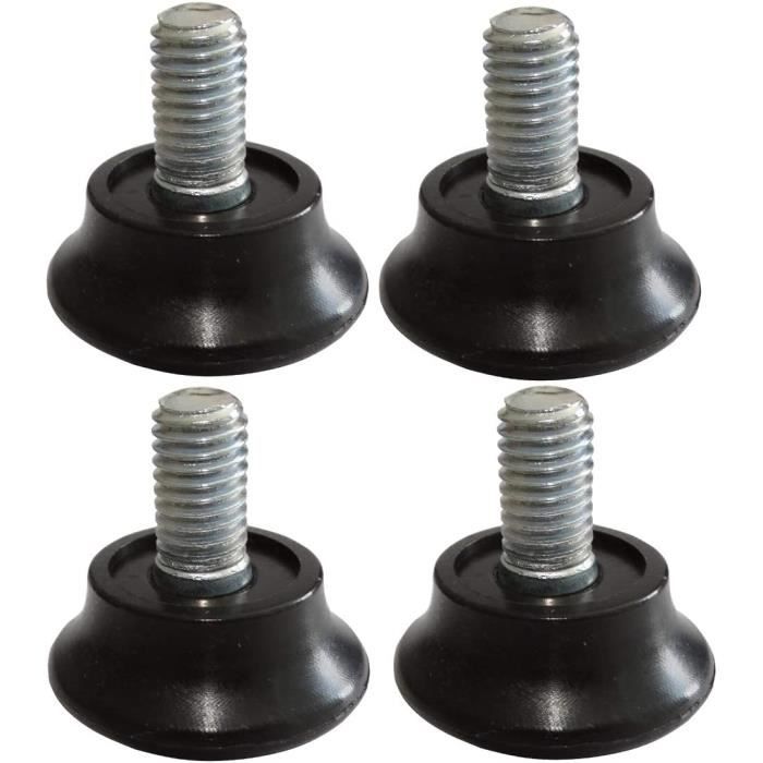 : 4x pieds vérin de meuble réglable ajustable M8 à visser Ø28 H12mm ...