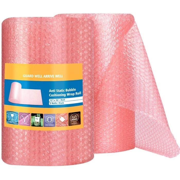 Switory 30,5cm rouleau à bulle, 2 rouleau de rembourrage à bulles d’air ...