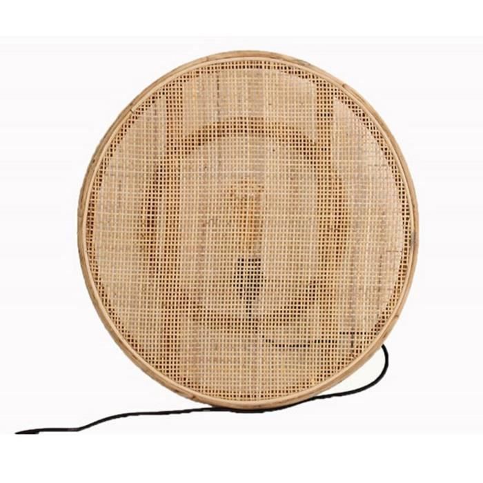 Applique ronde cannage en rotin Dimension Produit : Diamètre 50 ...