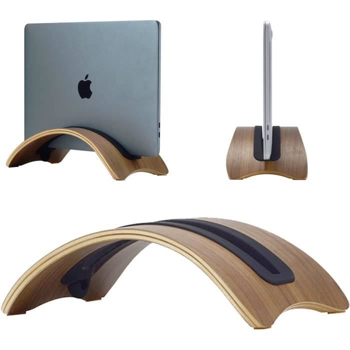 Support De Bureau Vertical En Bois, Support D'Ordinateur Portable ...