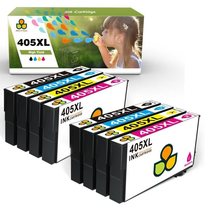 OFT 405XL 8 Cartouche d'encre Compatible pour Epson 405 XL 405XL pour ...