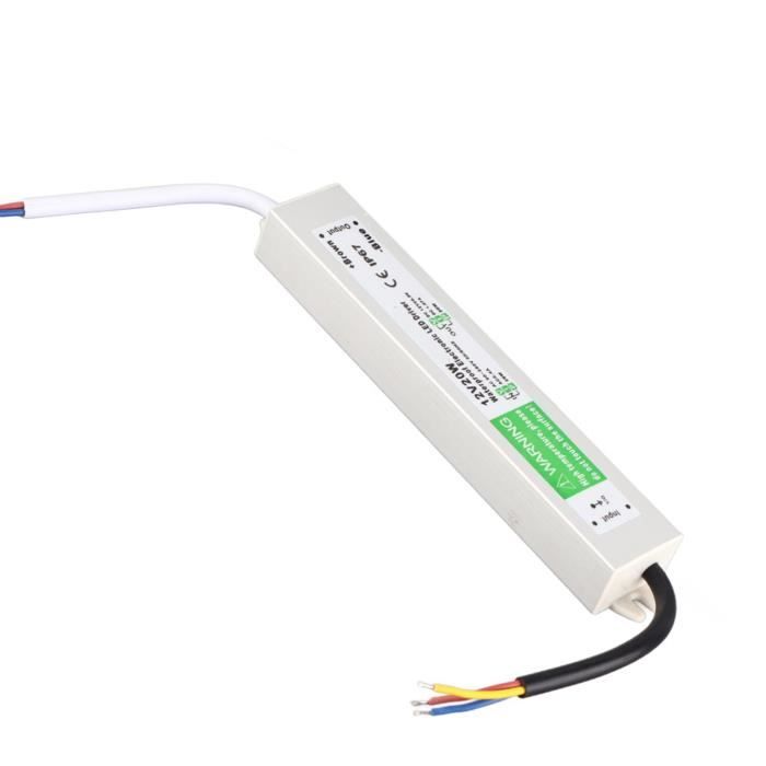 FAN-Pilote LED Alimentation LED étanche Extérieure 12V 20W LED Driver ...