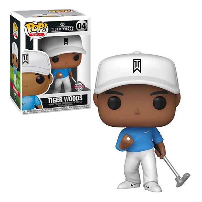 Figurine Pop [Exclusive] Golf : Tiger Wood en T-Shirt Bleu [04 ...
