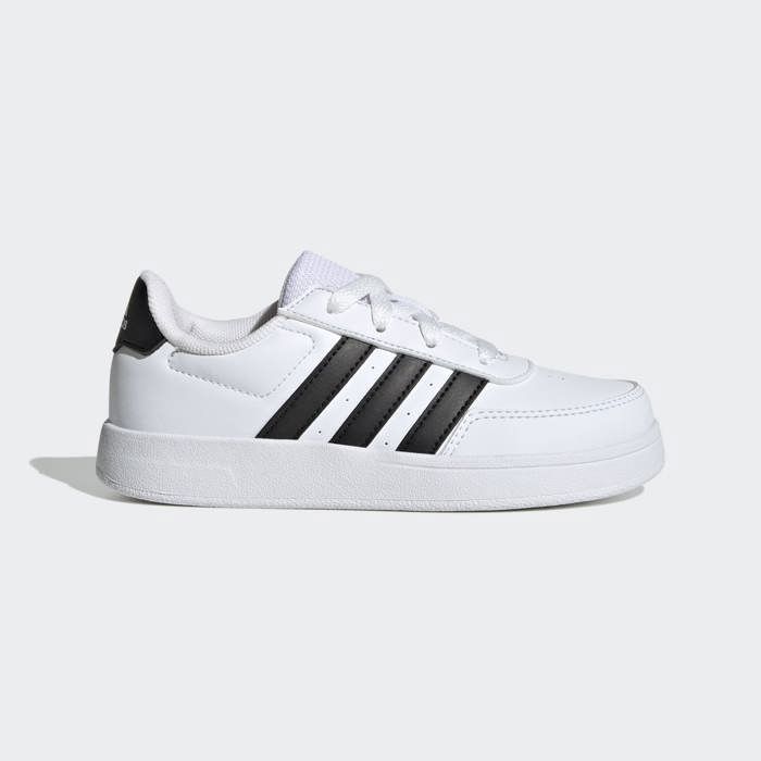 CHAUSSURES MULTISPORT - ADIDAS - BREAKNET 2.0K - NOIR/BLANC - FAUX CUIR ...