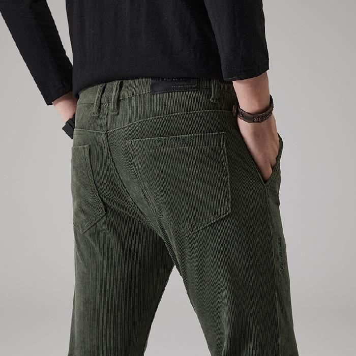 Pantalon en Velours Côtelé pour Homme - Coupe Droite - Casual Couleur ...