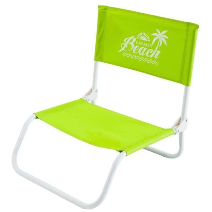 Chaise de plage pliable 45x40x18cm Vert - Cdiscount Jardin
