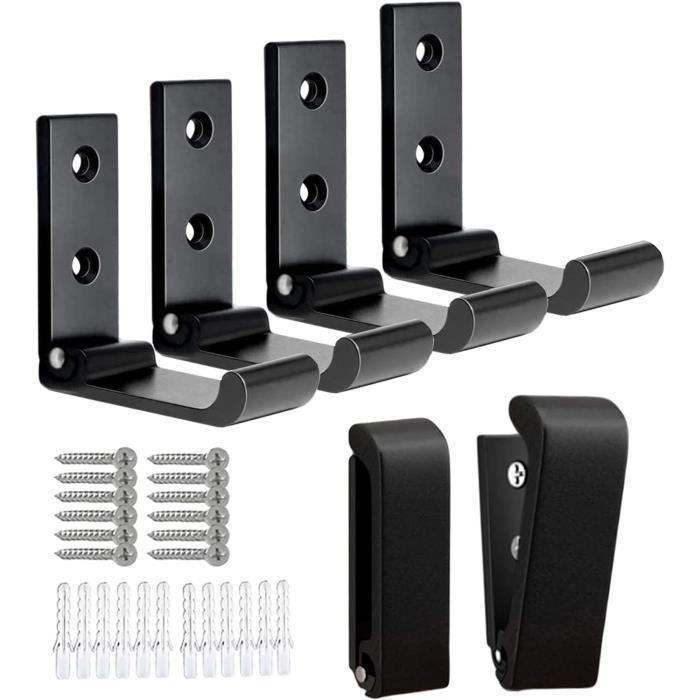 OHIYO Lot de 6 crochets muraux pliables pour accrocher au mur en ...
