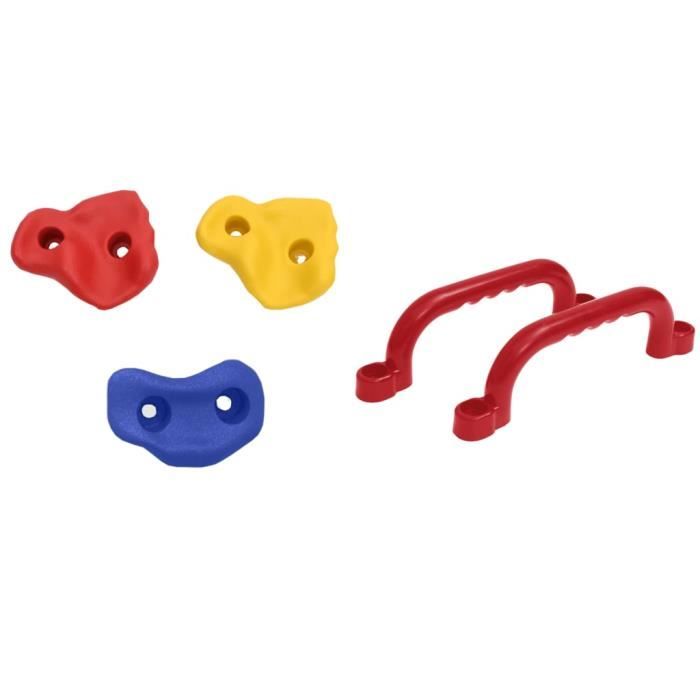 Sièges de balançoire avec pierres d'escalade 2 pcs bleu PE AB91029 ...