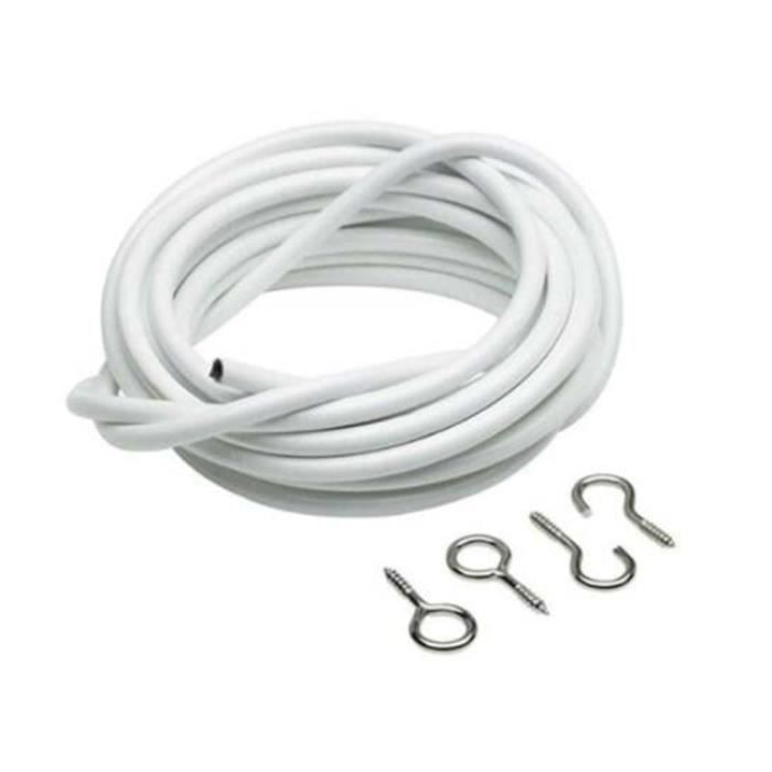 Accessoires de rideaux,WHITE-2m--Câble de fenêtre en PVC de 1-2-3 mètre ...