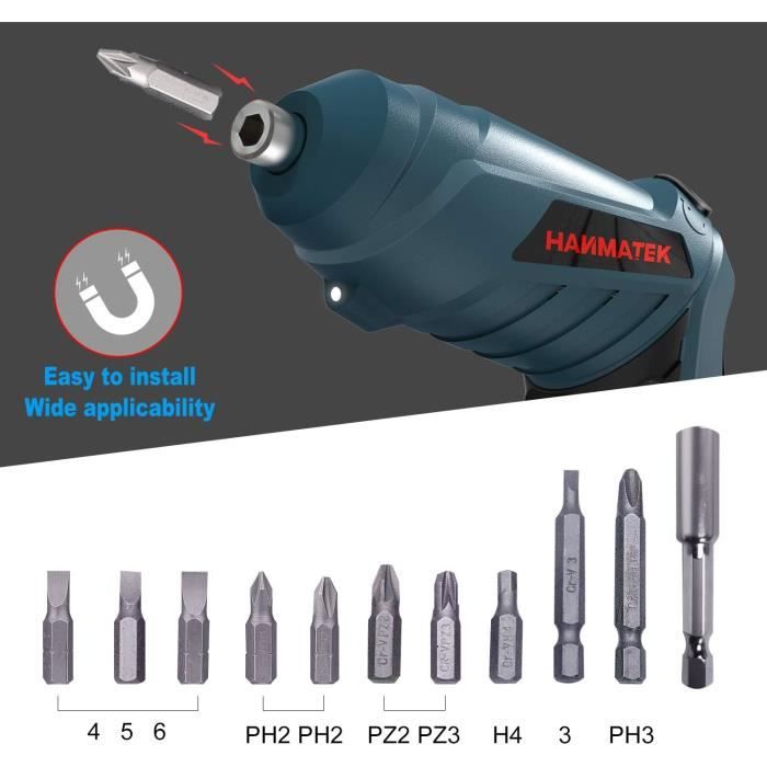 Mini Tournevis Sans Fil HANMATEK ES1 Visseuse sans fil avec Batterie Li ...