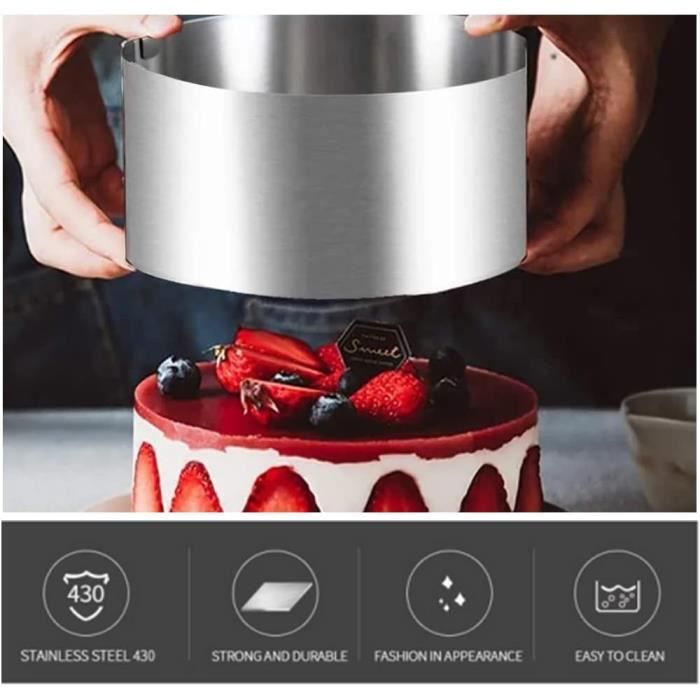 Cercle A Patisserie 3Pcs - Rond Gâteau Moule Cadre Moule Pâtisserie En ...