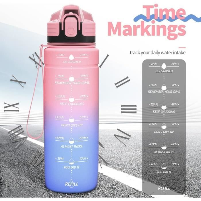 Gourde Enfant, 500Ml-700Ml-1L-1,5L-2L, Sport Gourde, Bouteille D'Eau Reutilisable Étanches Sans ...