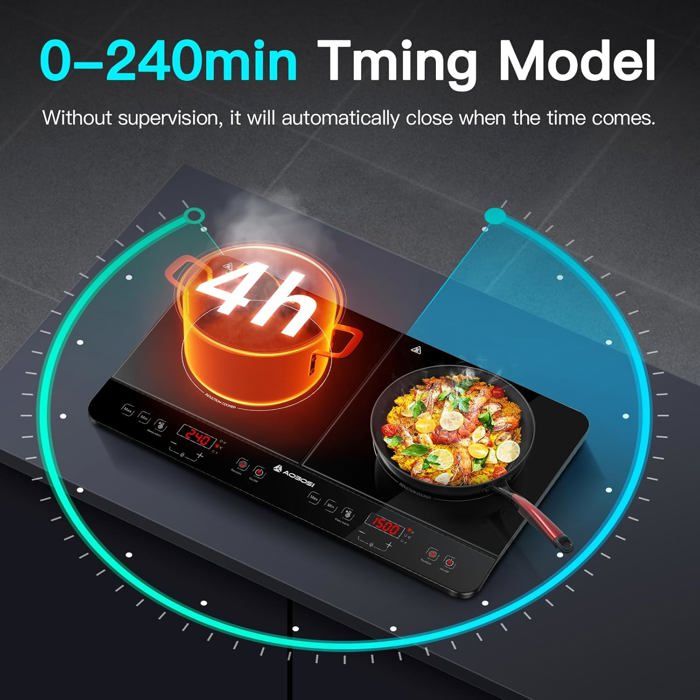 Plaque induction portable 2 feux - SUTEO - 3500W - Contrôle indépendant ...