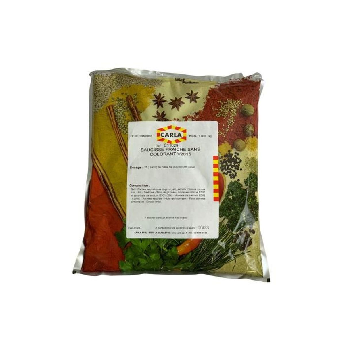 Epices complètes saucisse fraîche sans colorant, sachet 1kg - Cdiscount ...