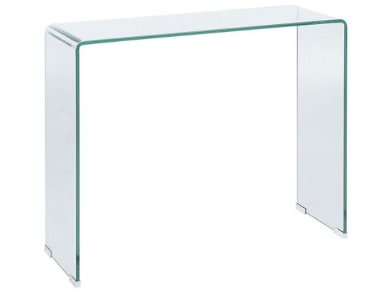 Table console en verre transparent KENDALL - Cdiscount Maison