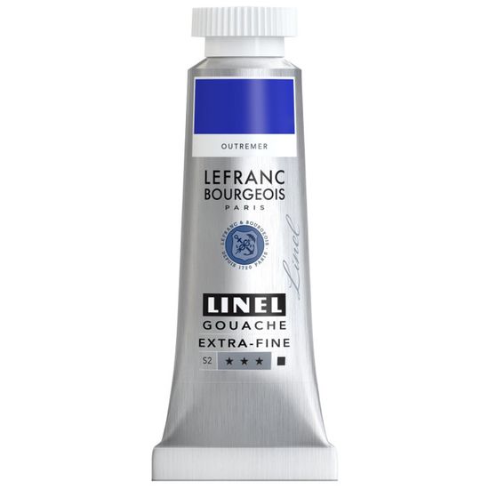 Tube de gouache LEFRANC BOURGEOIS Linel extra-fine 15ml bleu outremer ...