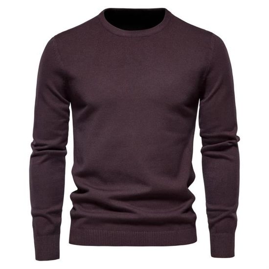Pull Homme Confort Classique Col Rond Coupe Cintree Epaisse et Chaude ...