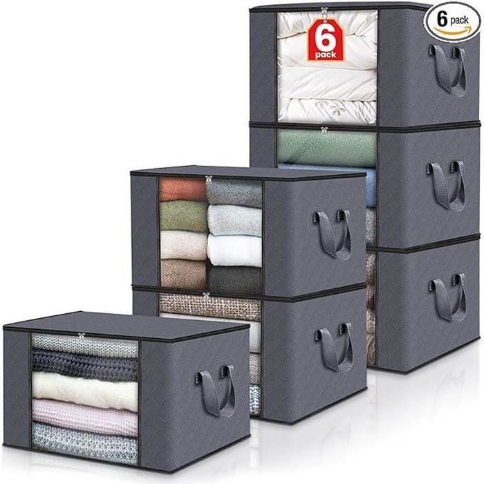 PETIT MEUBLE DE RANGEMENT Rangement vêtements - MARSEE - 6PCS Sac ...