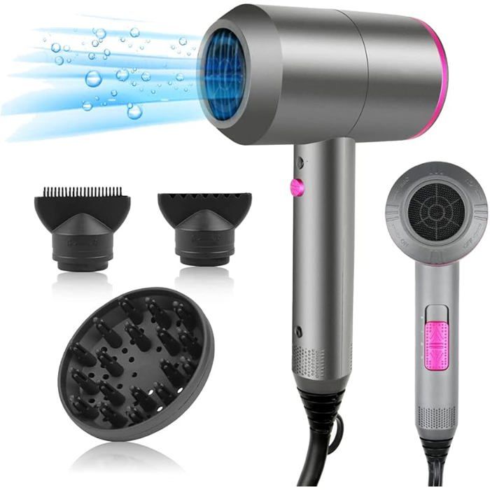 Professional Hair Dryer, Durable and Ionic, Quick Dry, Thermal ...